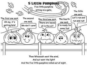 5 Little Pumpkins Coloring Page & coloring book.