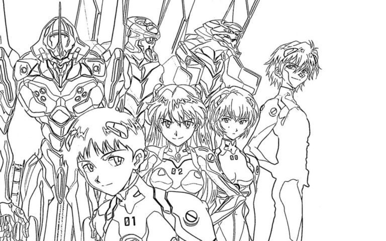 Evangelion Coloring Pages Printable & book for kids | Best Evangelion