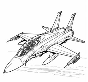 Fighter Jet Printable Coloring Pages & coloring book.