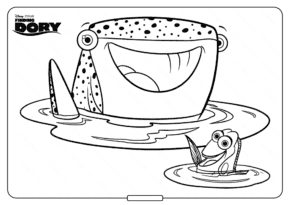 Finding Dory Coloring Pages & book for kids