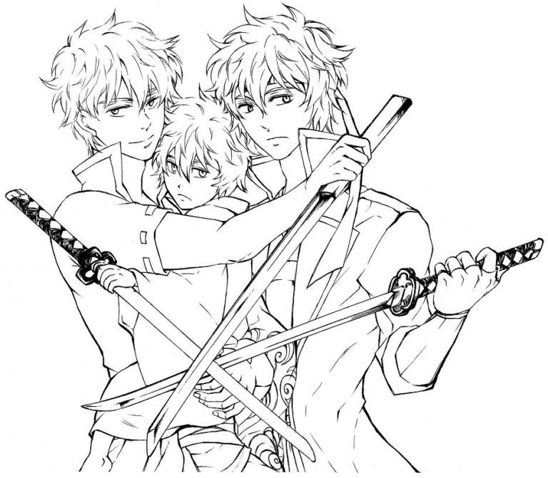 Gintama Coloring Page | Best Gintama coloring pages.