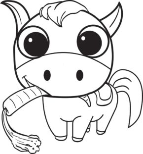 Farm Animal Horse Coloring Pages & book for kids.