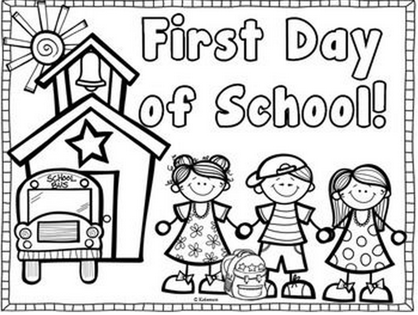 First Day Of School Coloring Book 6000 Coloring Pages 