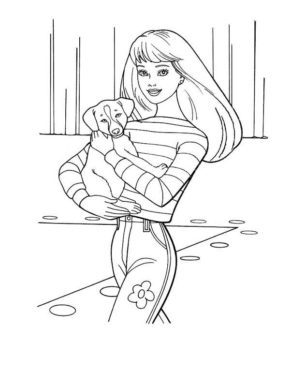 Barbie Dressing For Winter Coloring Pages & book for kids.