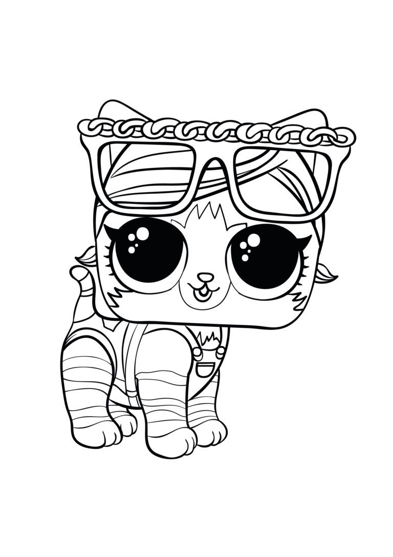 Coloring Pages LOL Surprise Winter Disco Black and White