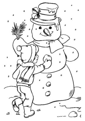 Coloring Winter Season Pages & book for kids.