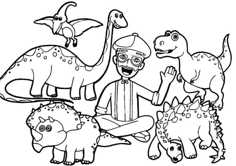 Cute T-rex Dinosaur Coloring Pages & coloring book.