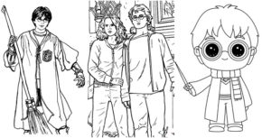 Detailed Harry Potter Coloring Pages & coloring book.