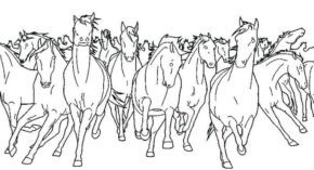 Horse Herd Coloring Pages & coloring book. 6000+ coloring pages.