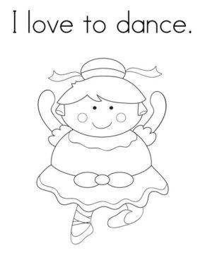 I Love Dance Coloring Pages & coloring book.