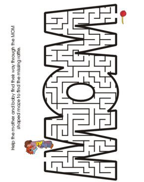 Mother's Day Maze & coloring book. 6000+ coloring pages.