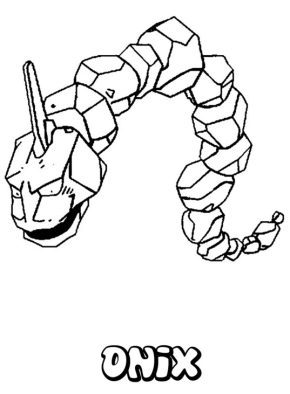 Pokemon Onix Coloring Page & coloring book.