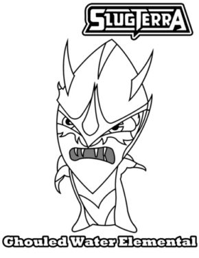 Slugterra Water Elemental Coloring Pages & book for kids.