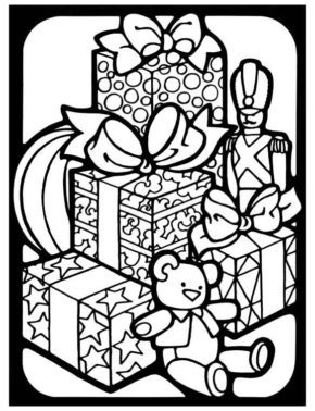 Stained Glass Coloring Pages Christmas Winter & book for kids.