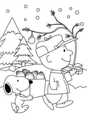 Winter Cartoon Coloring Pages & book for kids.