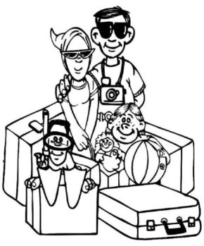 Winter Family Vacation Coloring Pages & coloring book. 6000+ coloring ...