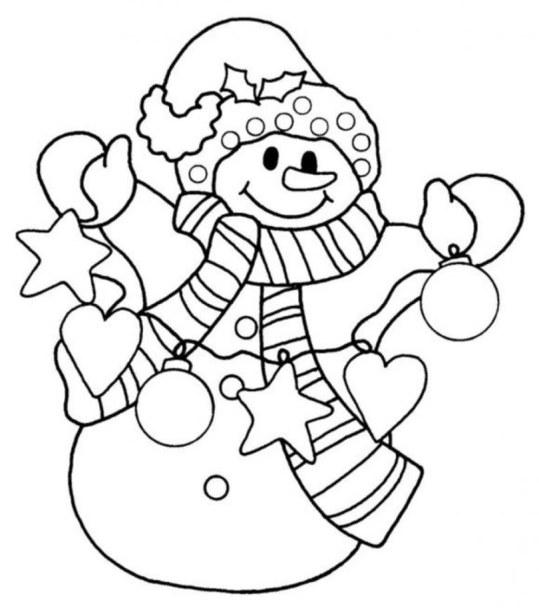 Winter Snowman Coloring Pages & book for kids.